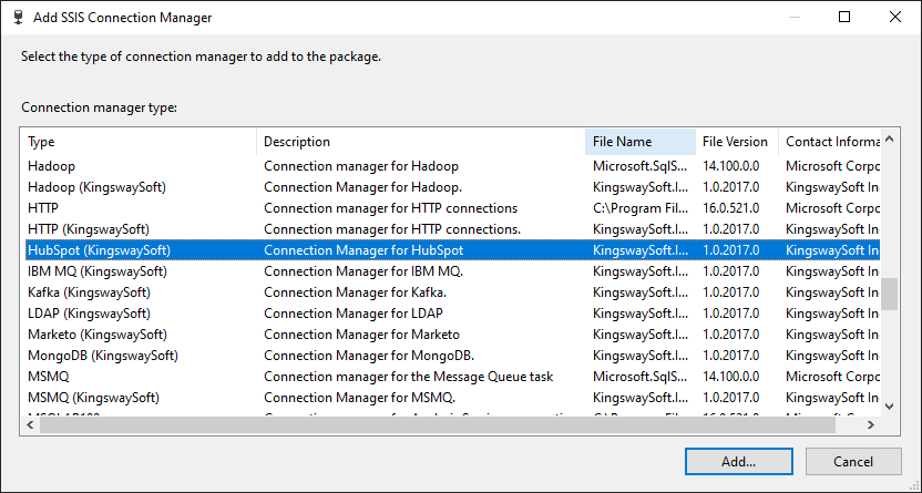 Help Manual - HubSpot Connection Manager - KingswaySoft